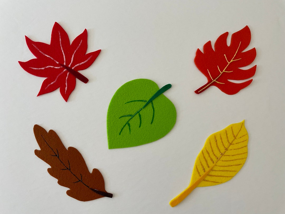Five Little Leaves Felt Story: Fall Flannel Board Set - Etsy