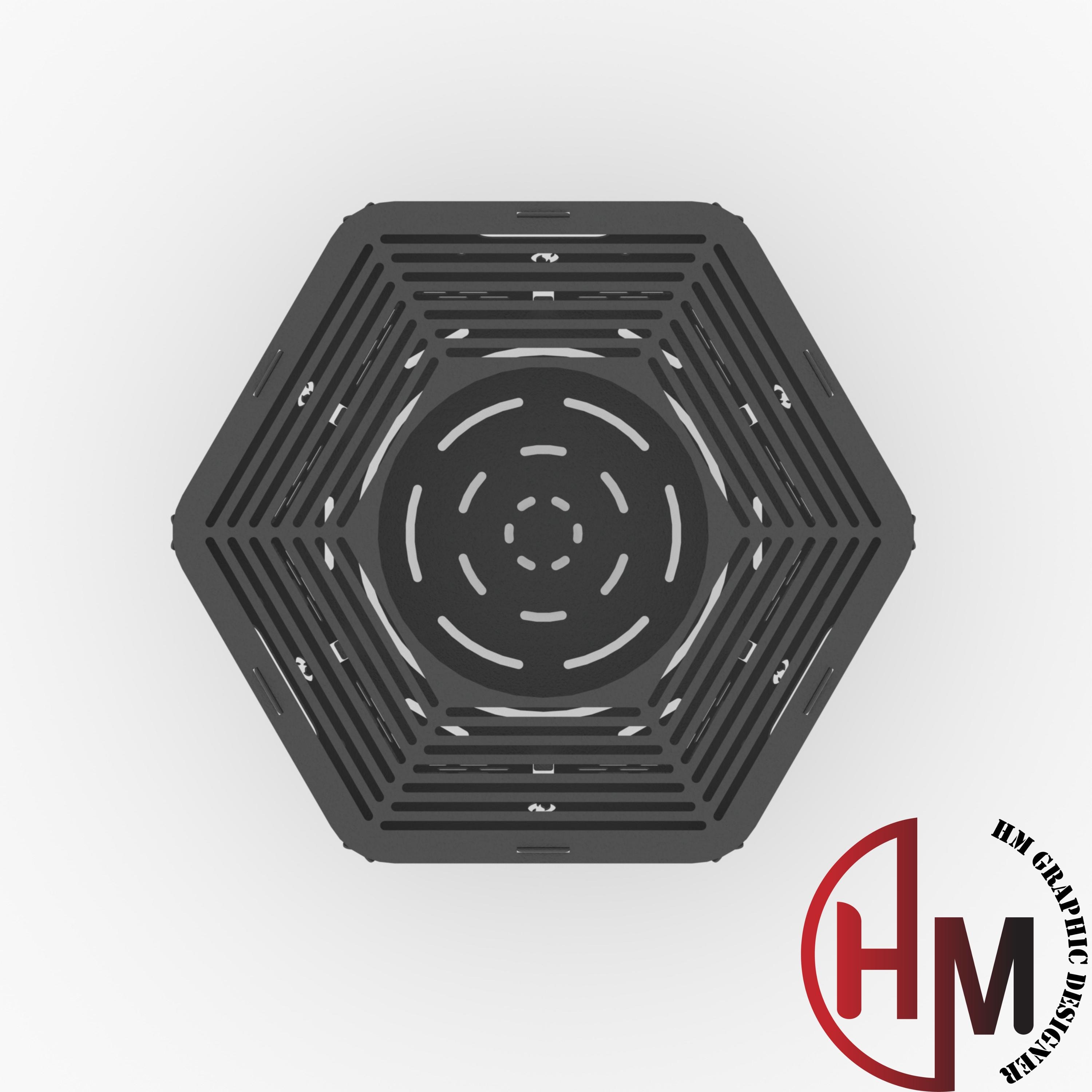 Hexagonal Fire Pit Dxf, BBQ , Barbecue Plasma Files , Grill Fire Pit ...