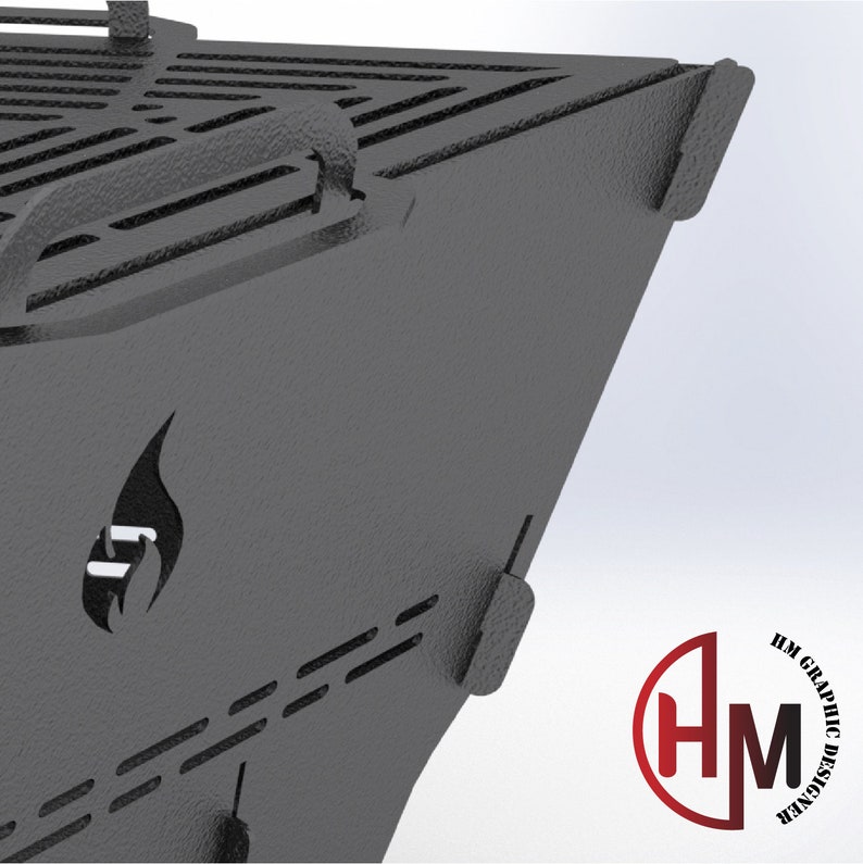 Triangle Fire Pit File ,bbq Barbecue Dxf Files for Plasma, Grill Fire ...