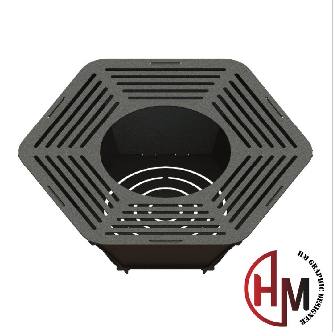 Hexagon Fire Pit File ,bbq Barbecue Dxf Files for Plasma, Grill Fire Pit,cnc ,foldable,plasma ...