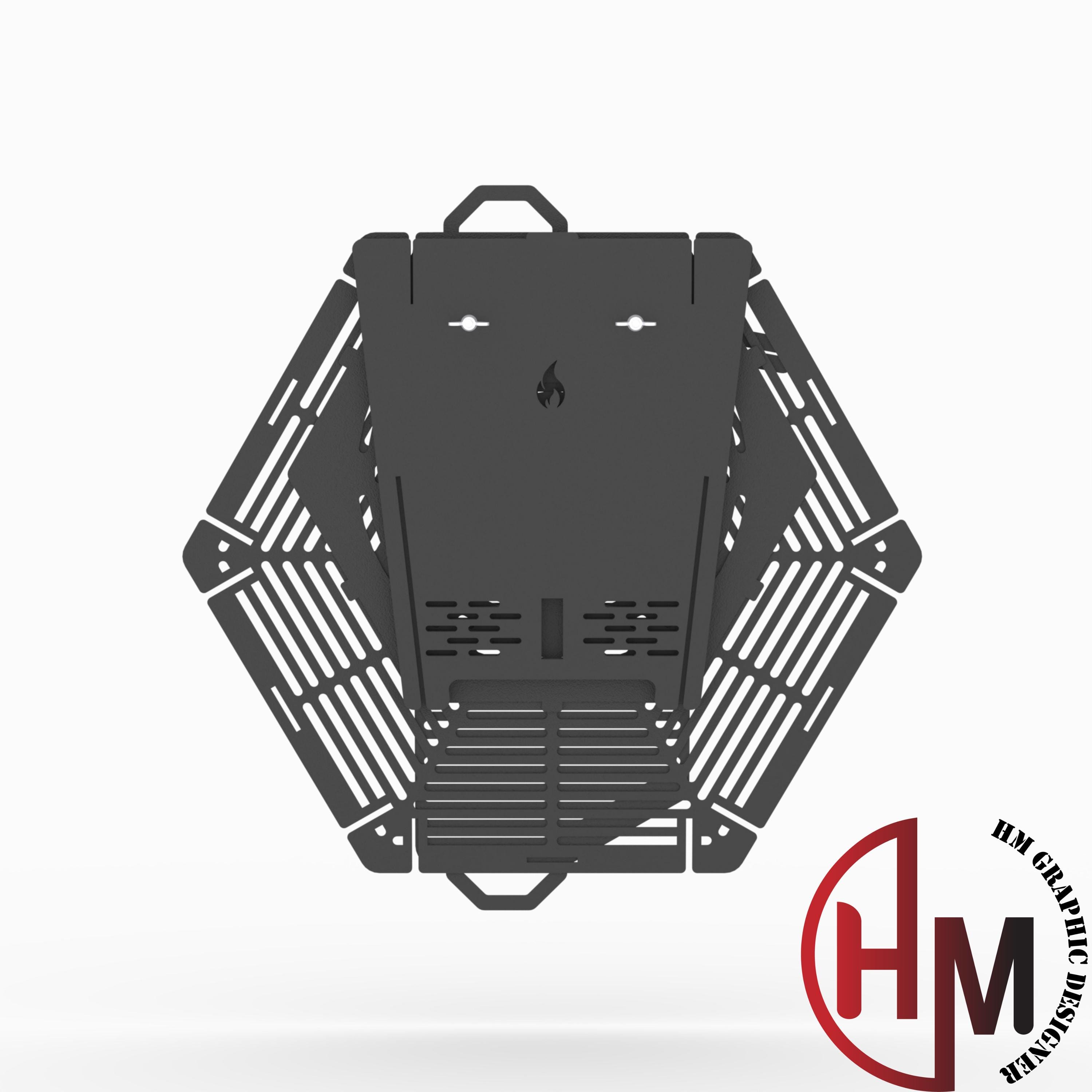 Hexagonal Fire Pit BBQ Grill DXF File – CNC / Laser / Plasma Cut Ready ...