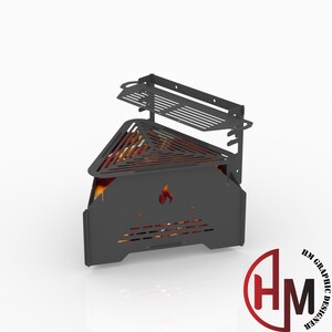 Triangle Fire Pit File ,BBQ, Barbecue Dxf Files for Plasma, Grill Fire ...