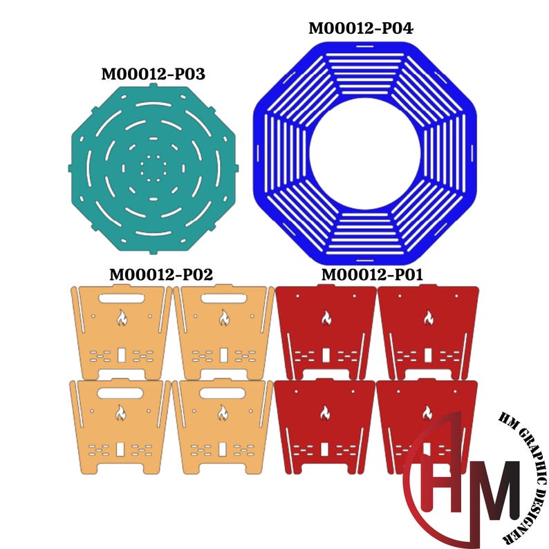 Octagonal Fire Pit DXF File – CNC / Laser / Plasma Cut Ready - Etsy