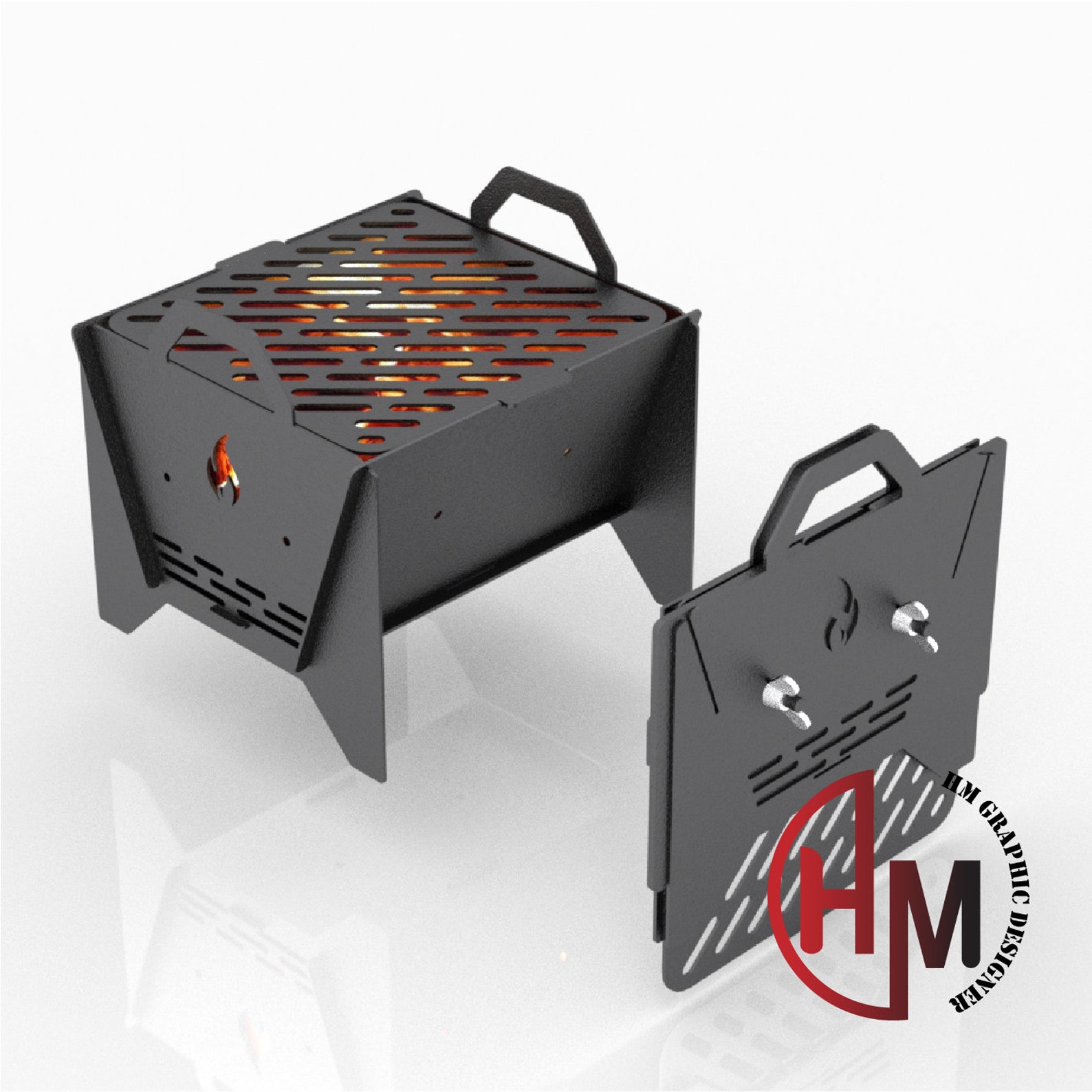 Fire Pit Collapsible ,bbq Barbecue Dxf Files for Plasma, Grill Fire Pit ...