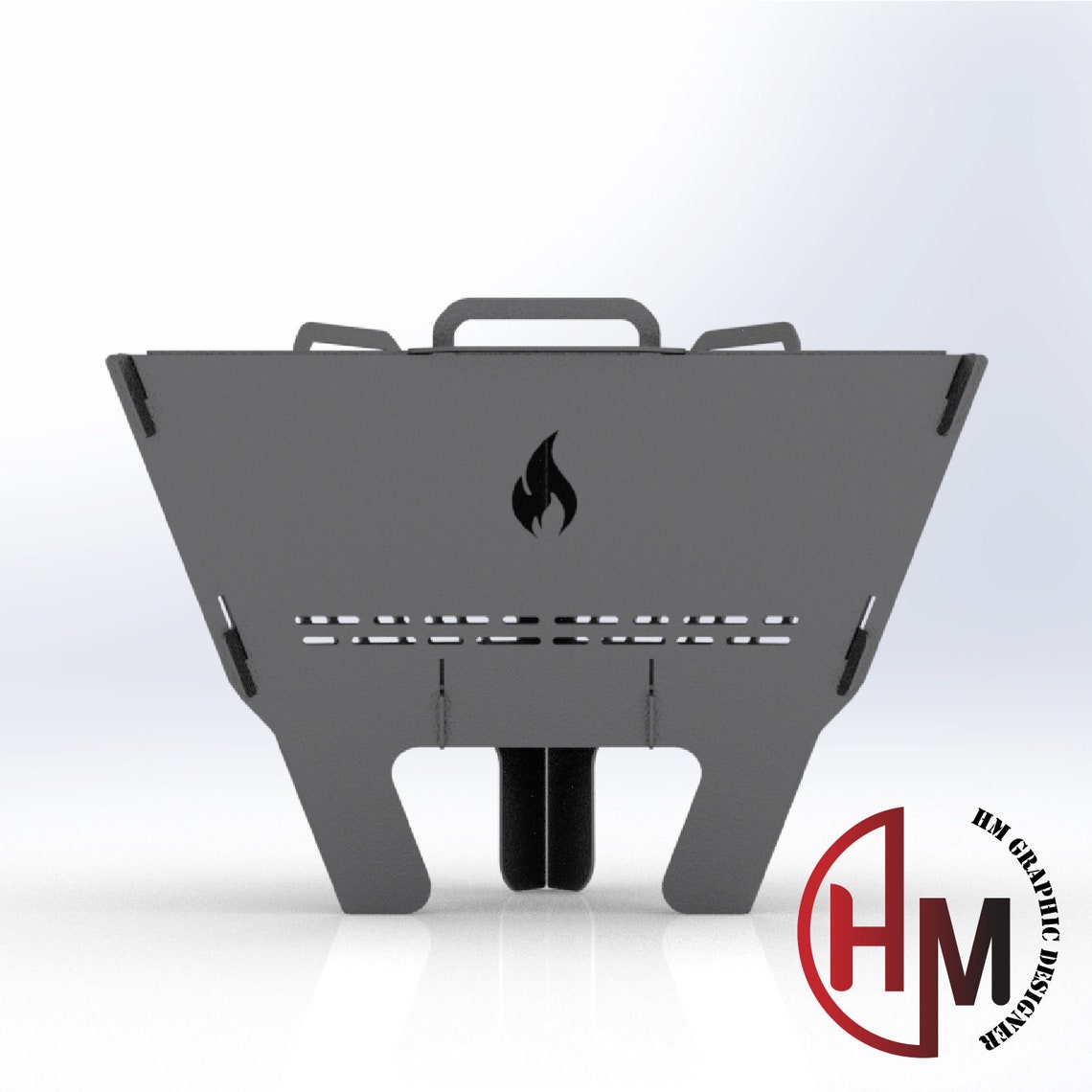 Triangle Fire Pit File ,bbq Barbecue Dxf Files for Plasma, Grill Fire ...