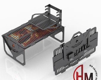 Fire Pit Grill DXF Files for Plasma, Laser CNC Machines, Bbq Portable ...