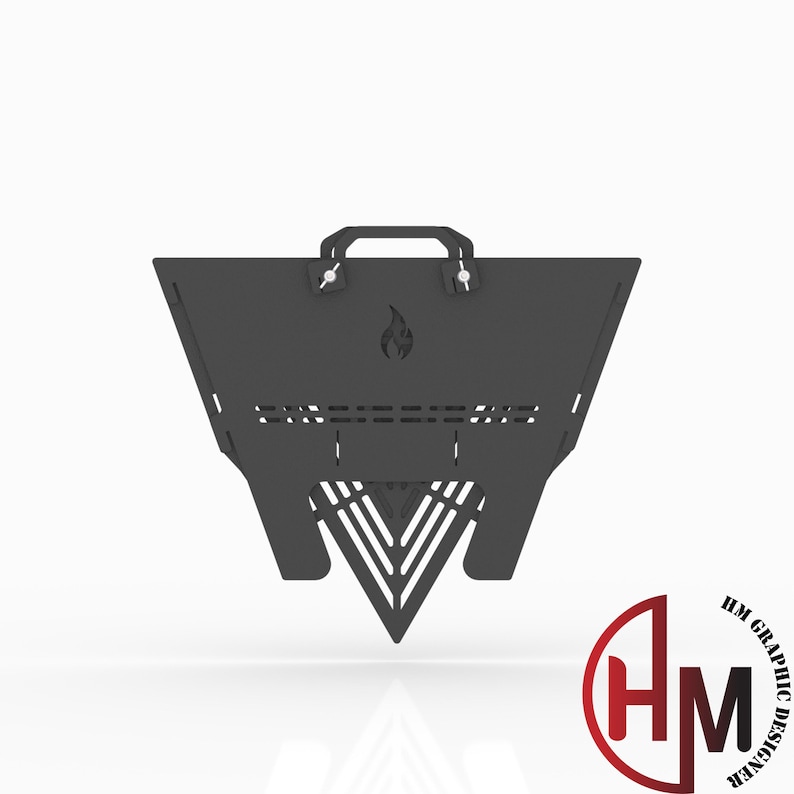 Triangle Fire Pit DXF File: Portable BBQ Grill, CNC Laser Cut (digital ...
