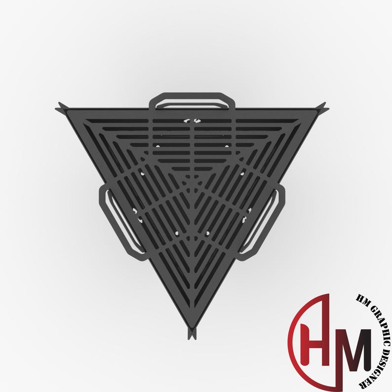 Triangle Fire Pit File ,bbq Barbecue Dxf Files for Plasma, Grill Fire ...
