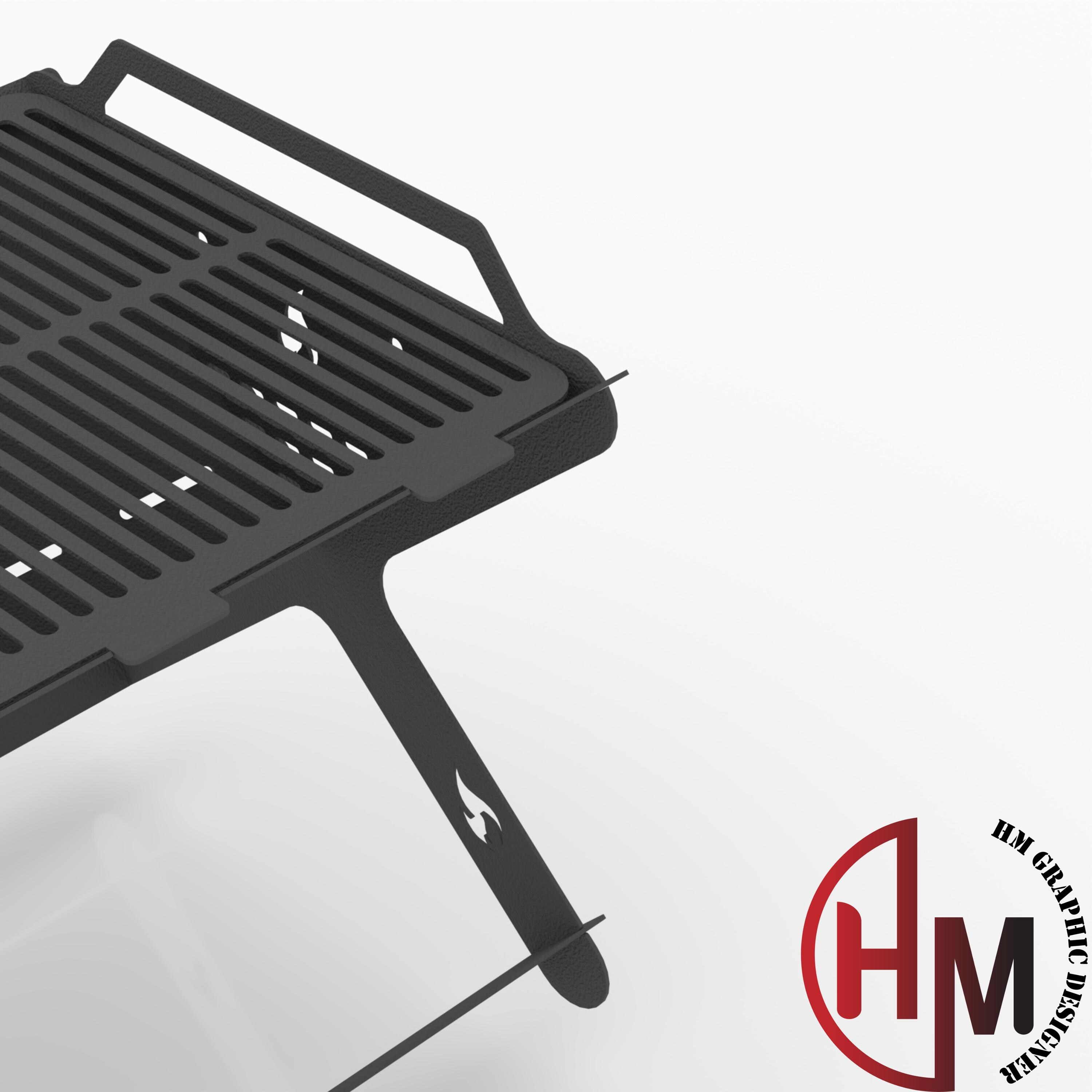 Foldable Fire Pit BBQ Grill DXF File: CNC Plasma Laser Cut (digital ...