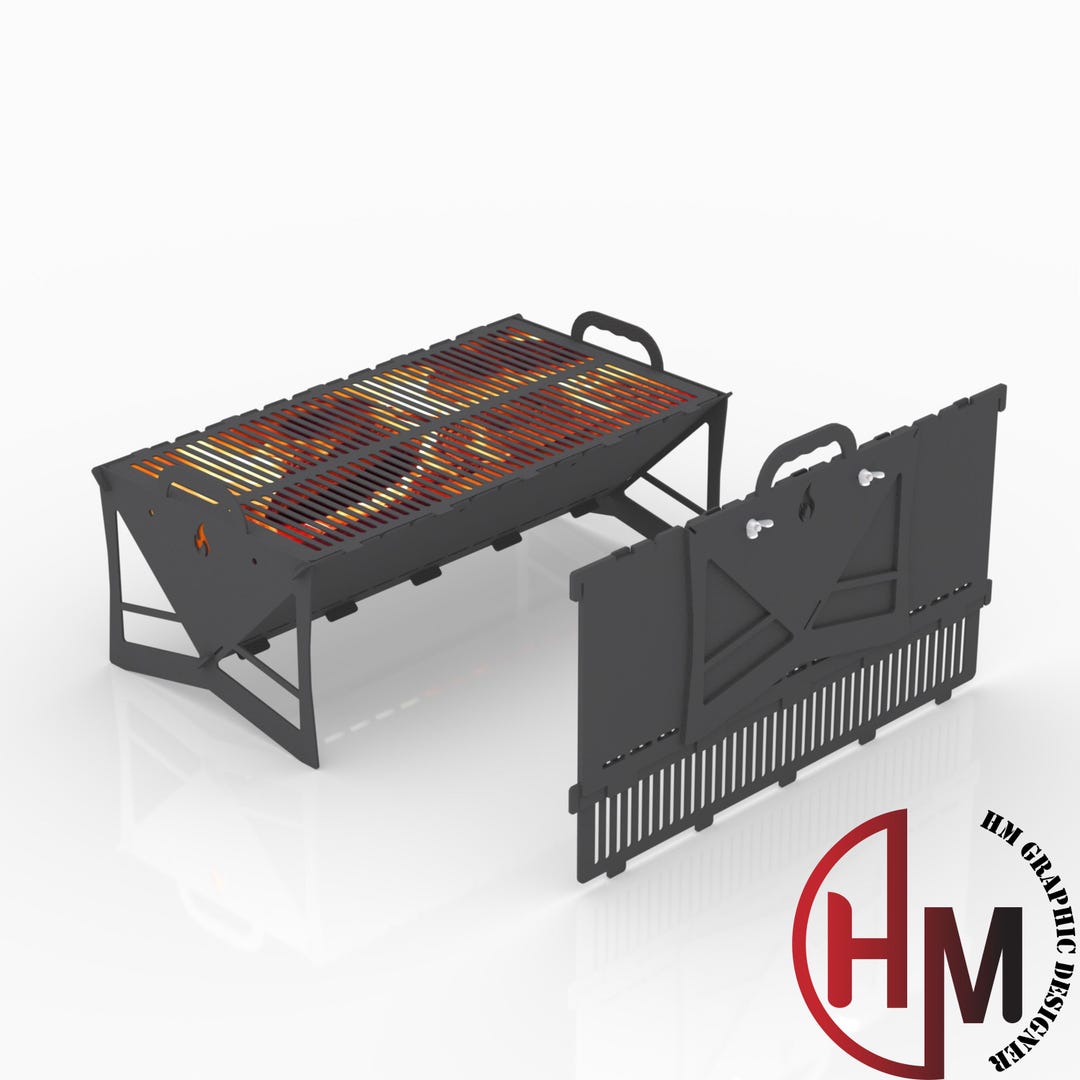 Outdoor Fire Pit File, BBQ, Barbecue Dxf Files for Plasma, Grill Fire ...