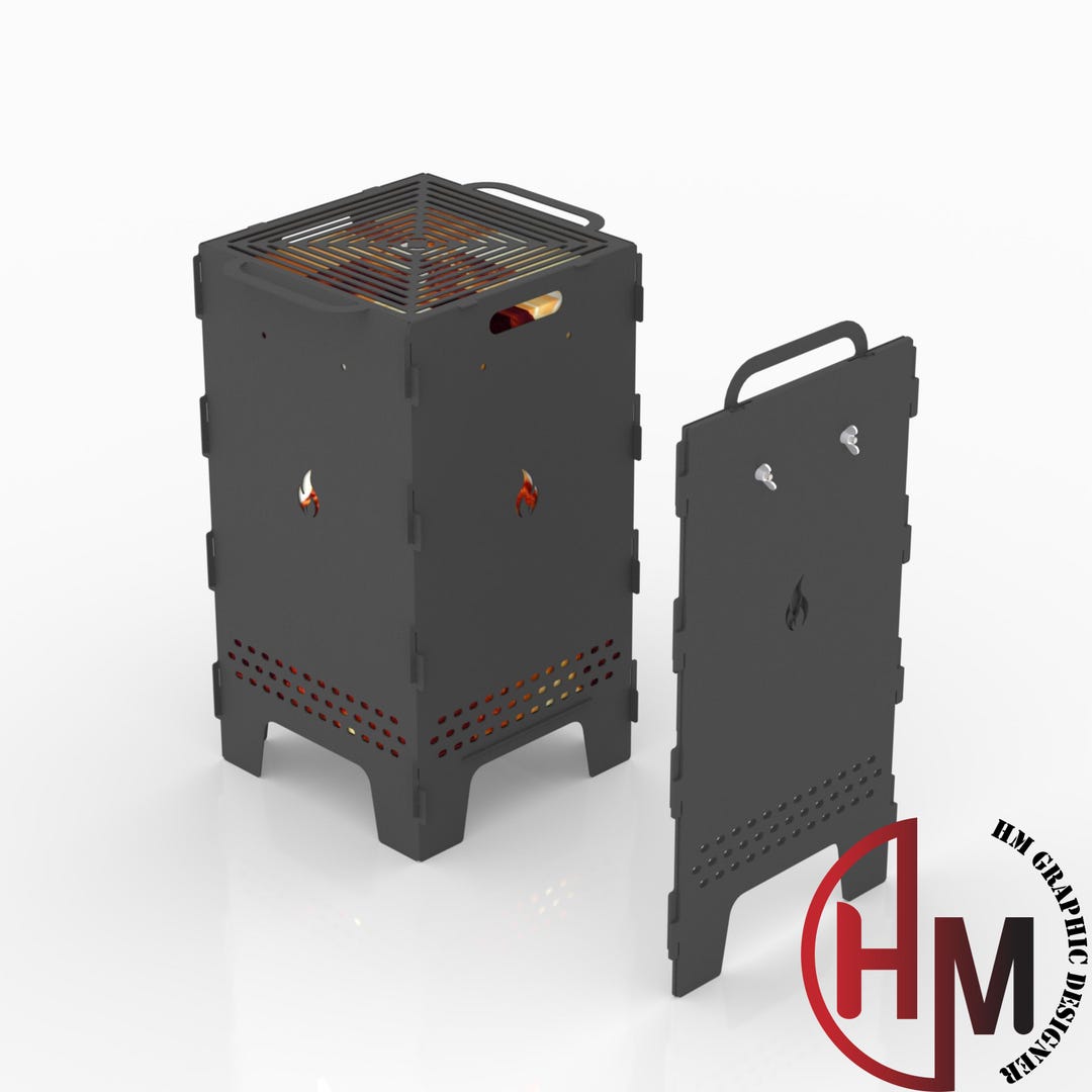 Square Fire Pit Dxf, BBQ, Barbecue Plasma Files, Grill Fire Pit, CNC ...