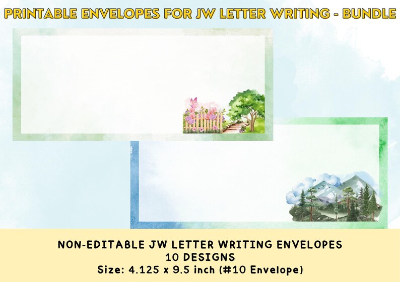 Printable Envelopes for JW Letter Writing-editable and Non-editable-10 ...