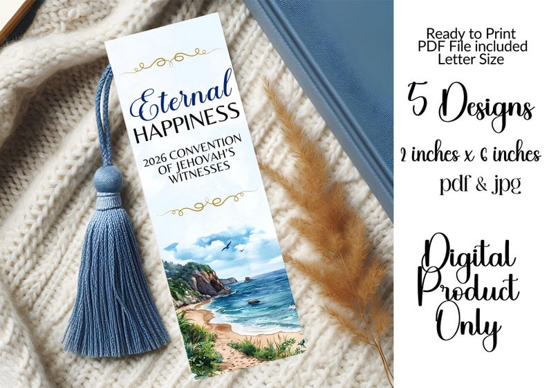 2026 JW Convention Printable Bookmarks_jw Eternal Happiness_nature ...