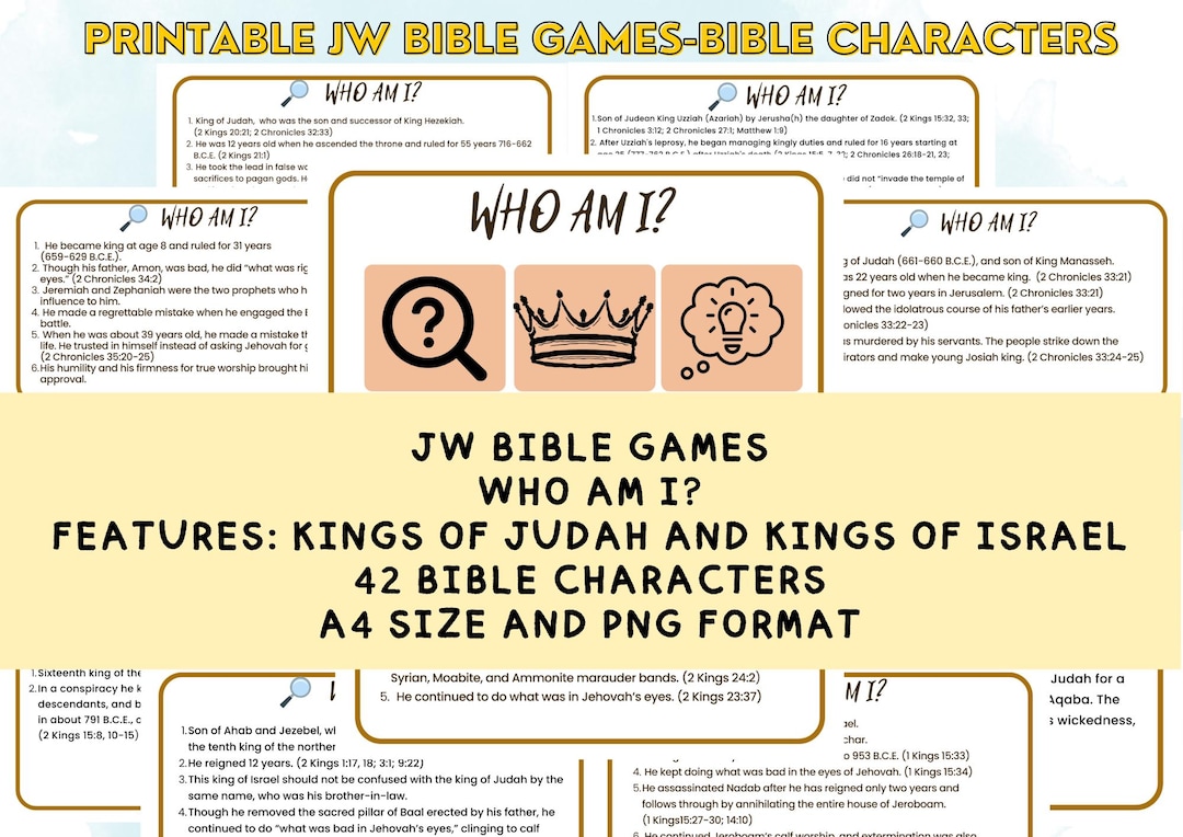 Printable JW Bible Games-kings of Israel and Kings of Judah-bible ...