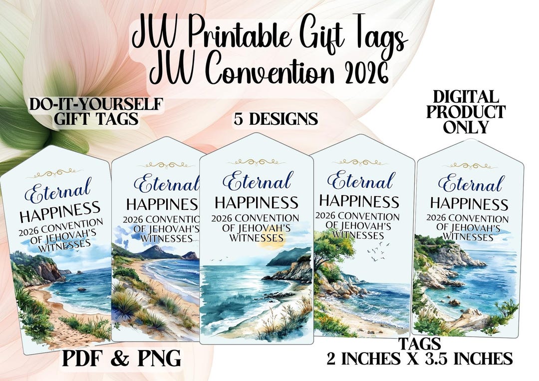 JW Printable Convention 2026 Gift Tag_eternal Happiness 2026_nature ...