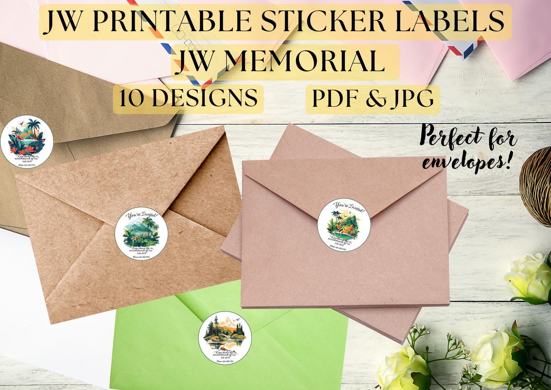 JW Memorial 2025 Stickers_jw Printable Sticker Envelope Labels_10 ...