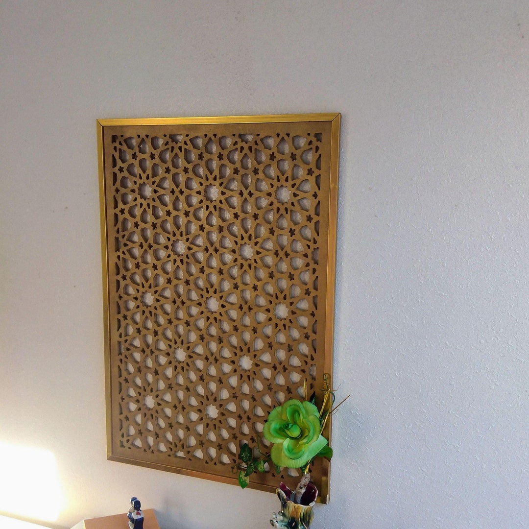 Mashrabiya Art Panel, Decorative Moroccan Woodwork, Islamic Gift Home ...