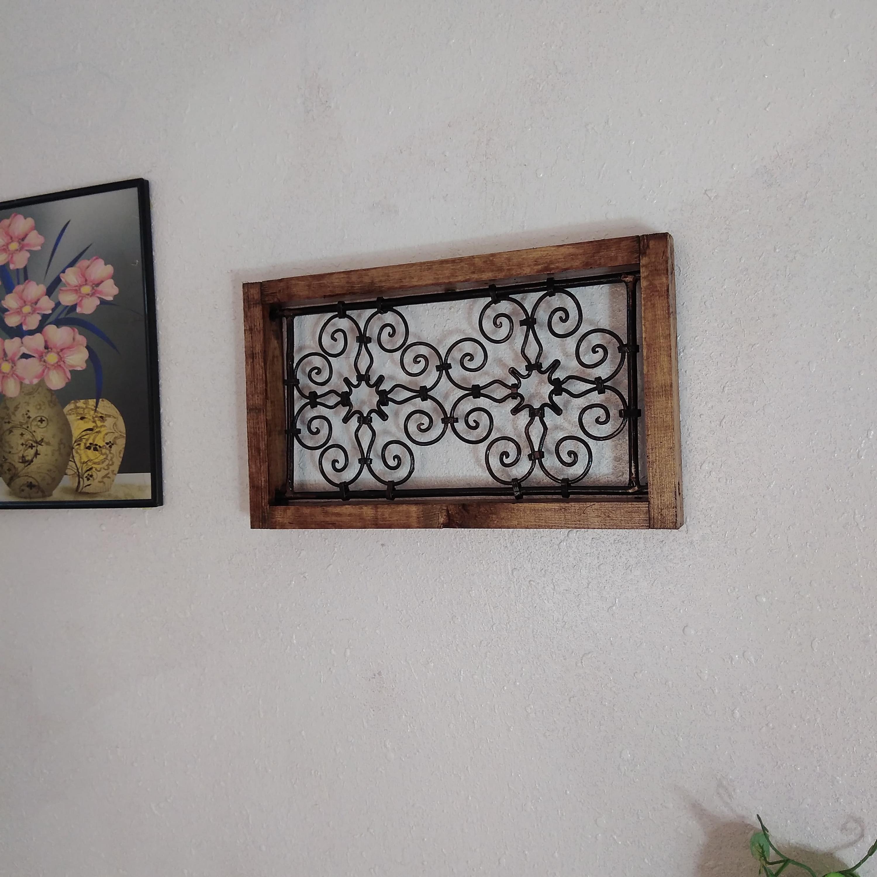 Maroccan Architectural Wrought Iron Grille , Antique Wrought Iron and ...