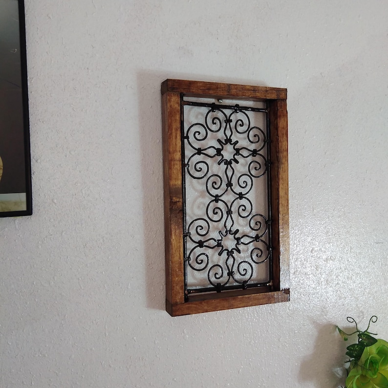 Maroccan Architectural Wrought Iron Grille , Antique Wrought Iron and ...