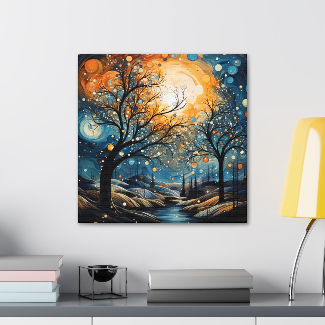 Abstract Tree Canvas Print,colorful Tree Art,tree of Life Canvas Art ...