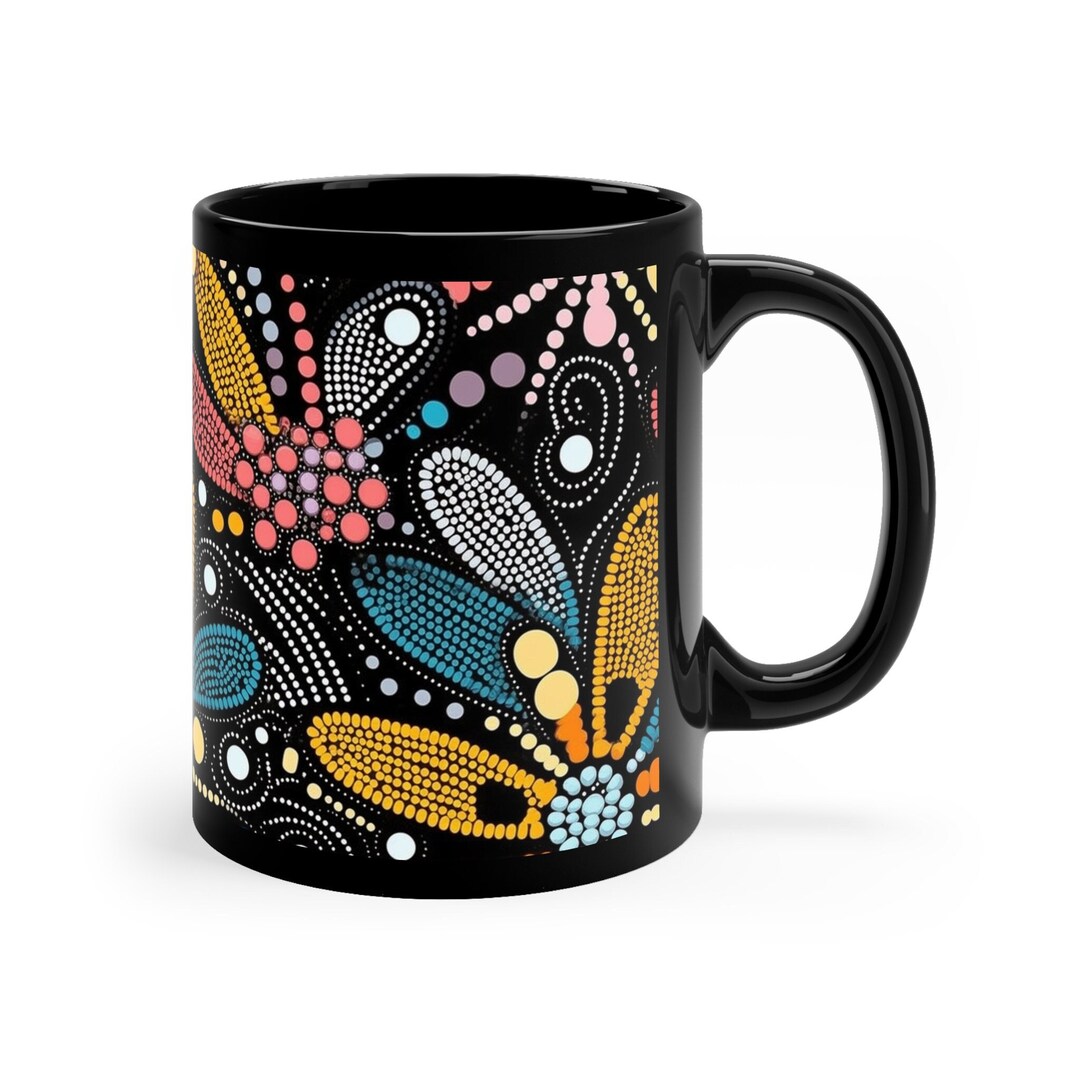 Australian Aboriginal Mug, Aboriginal Ceramic Mug, Dot Art Mug ...