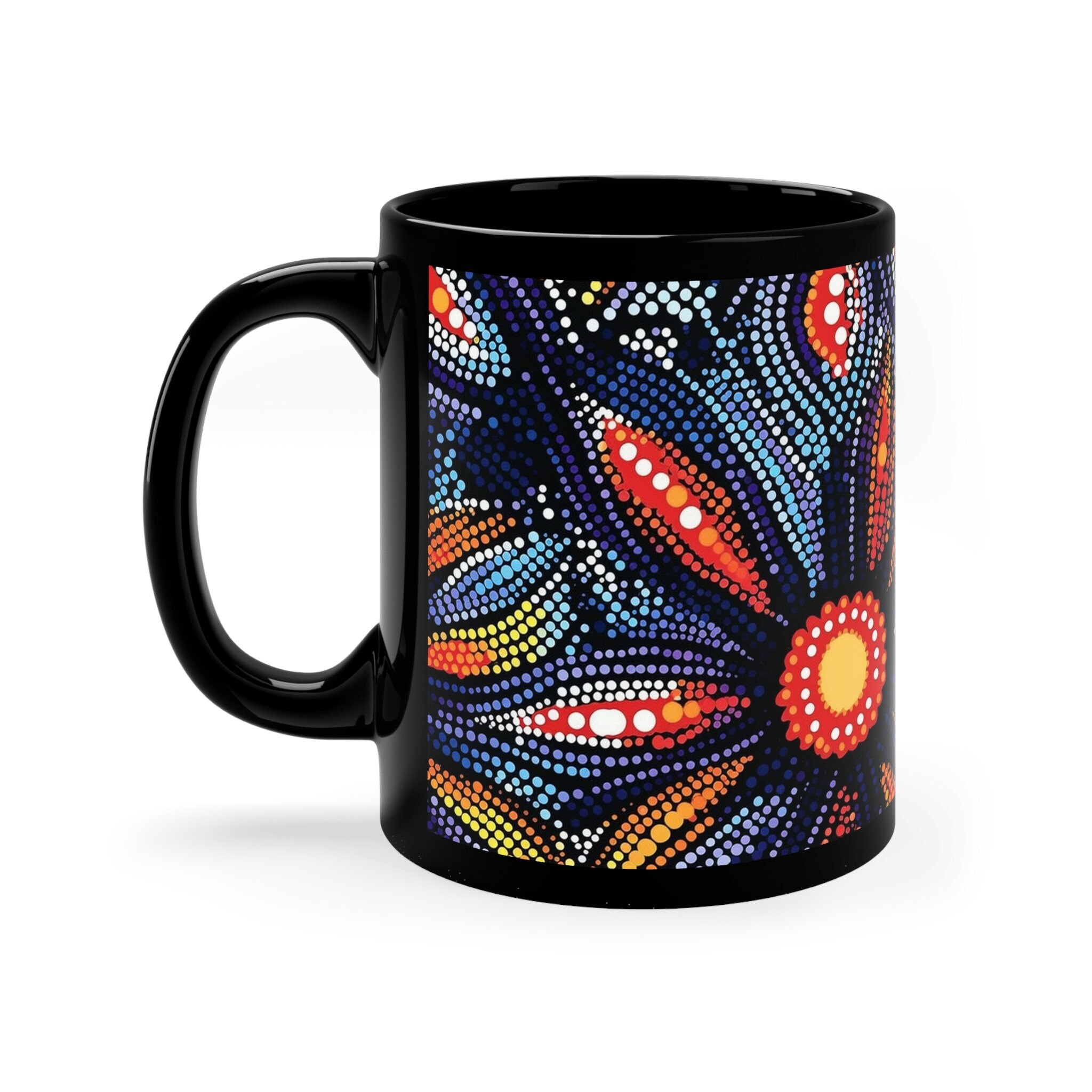 Australian Aboriginal Mug Aboriginal Ceramic Mug Dot Art - Etsy