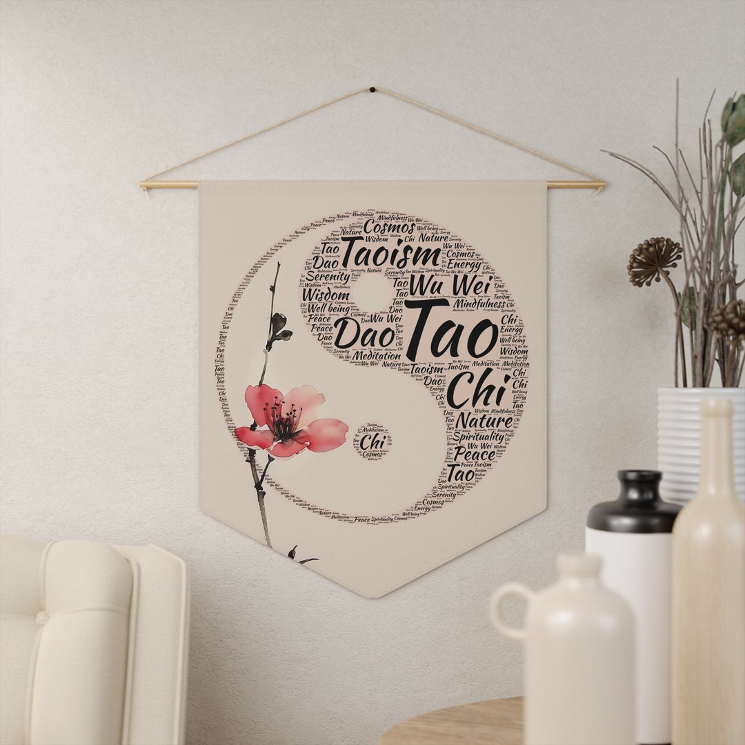 Custom Yin Yang Pennant, Yin Yang Banner, Symbolic Wall Decor, Balance ...