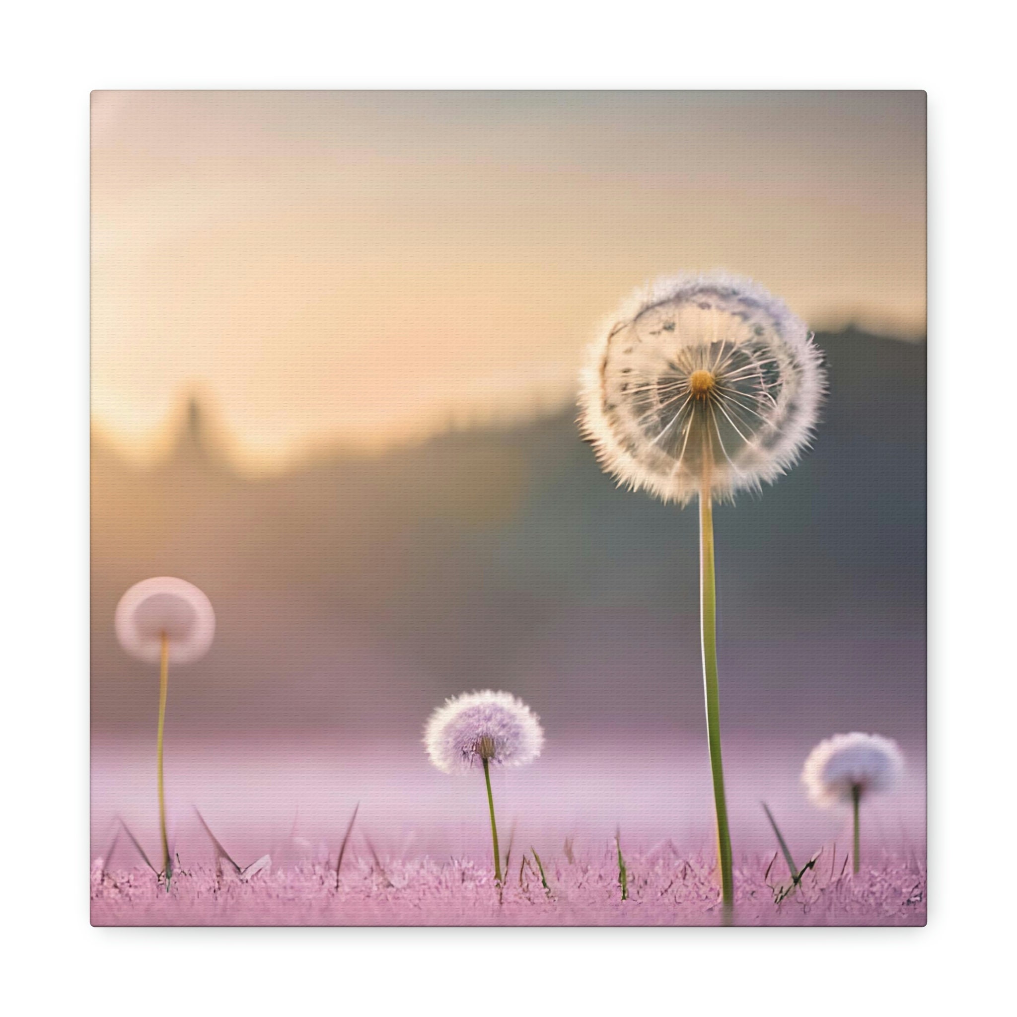 Dandelion Wall Art, Pastel Flower,pink Dandelion, Bathroom Wall Art ...