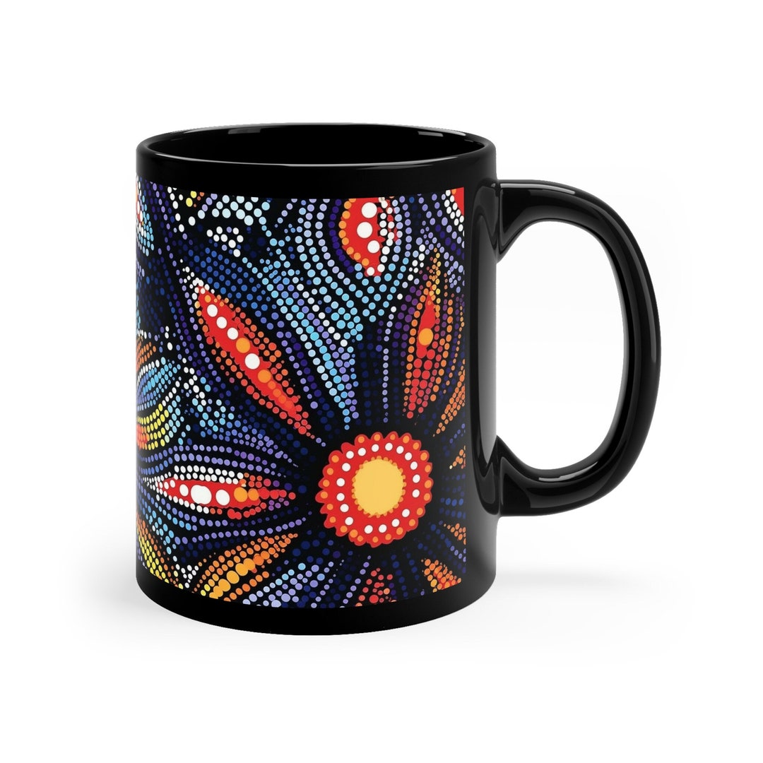 Australian Aboriginal Mug, Aboriginal Ceramic Mug, Dot Art Mug ...