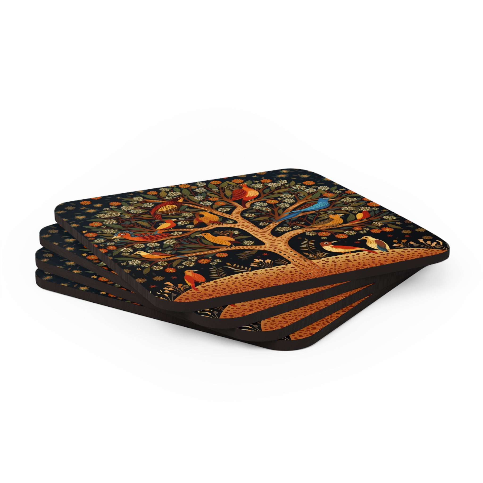 Australian Aboriginal Art Coaster Set of 4, Aboriginal Tree Coasters ...