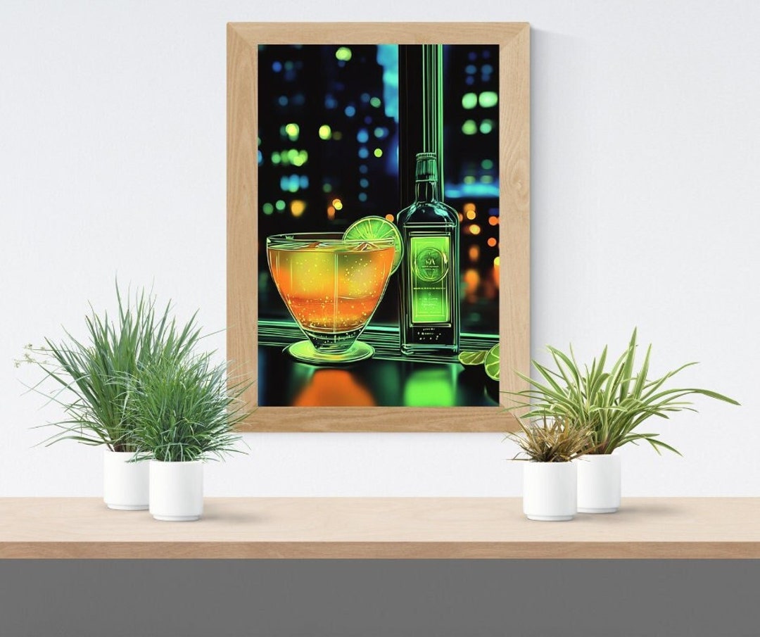 Art Deco Cocktail Poster Vintage Bar Poster 1920s Cocktail Lounge Sign ...