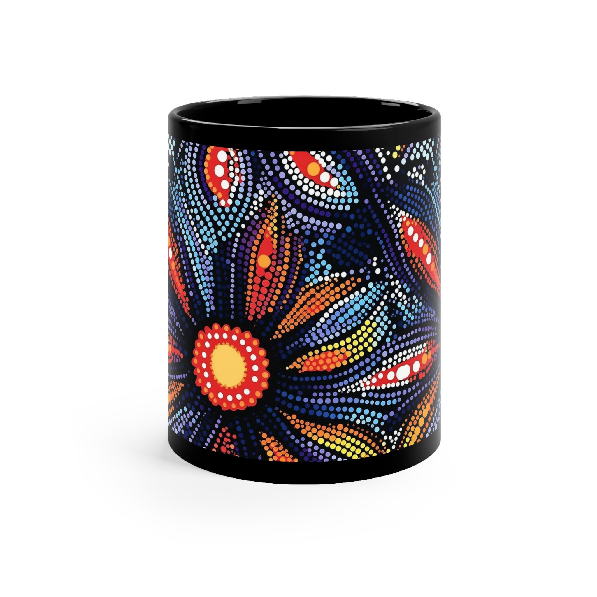 Australian Aboriginal Mug Aboriginal Ceramic Mug Dot Art - Etsy