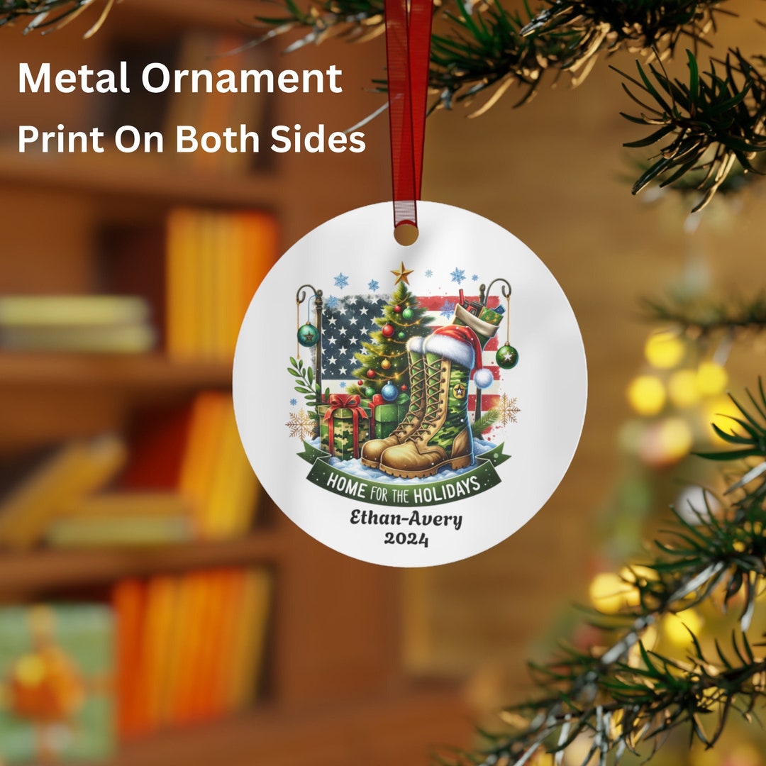 Army Soldier Home for Holidays Ornament, Soldier Home Coming Ornament ...