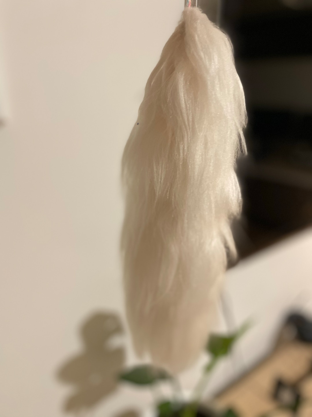 White Fluffy Tail Keyring - Etsy