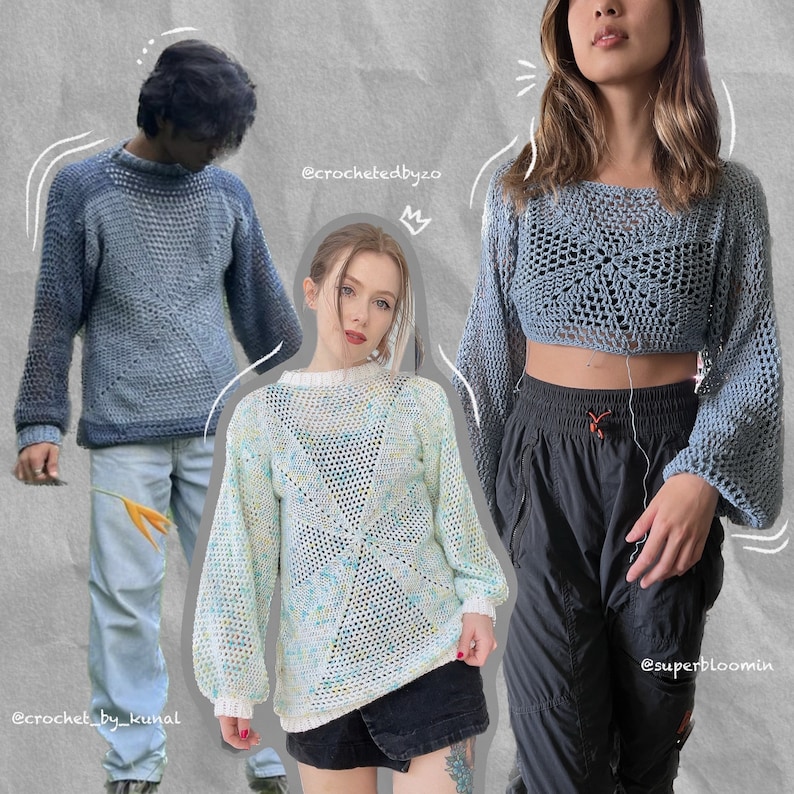 Harakay Mesh Sweater Crochet Pattern - Etsy