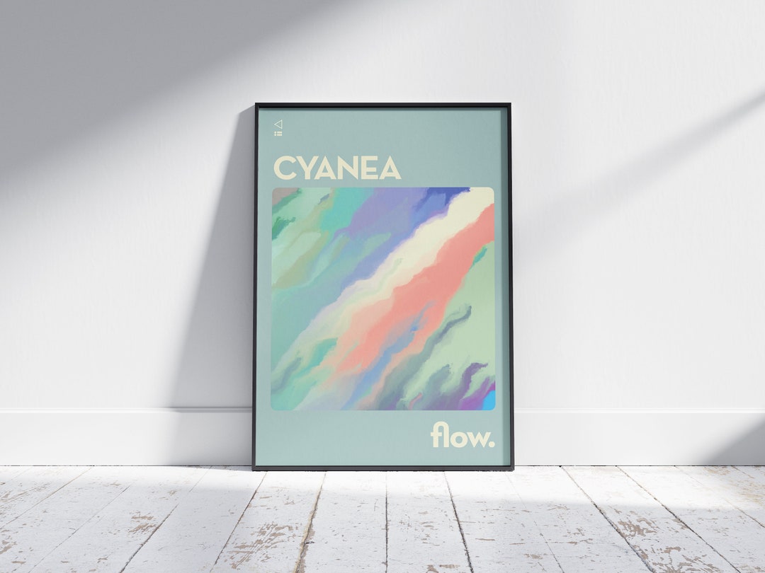 Cyanea FLOW Digital Downloadable Print Poster Abstract Watercolour Wall Art Decor - Etsy