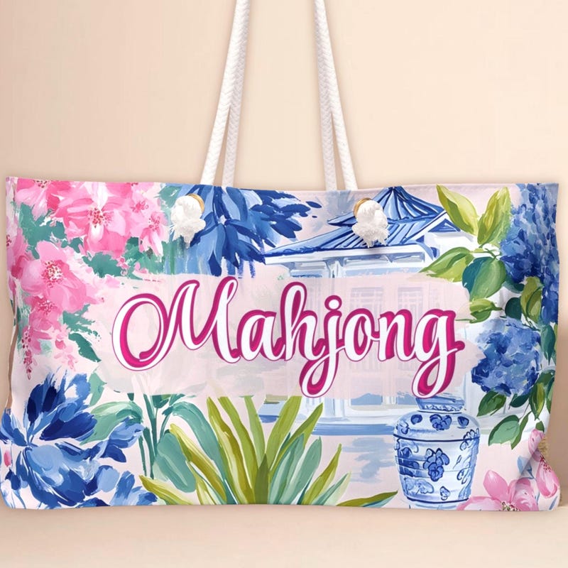 Mahjong Tote Bag - Etsy