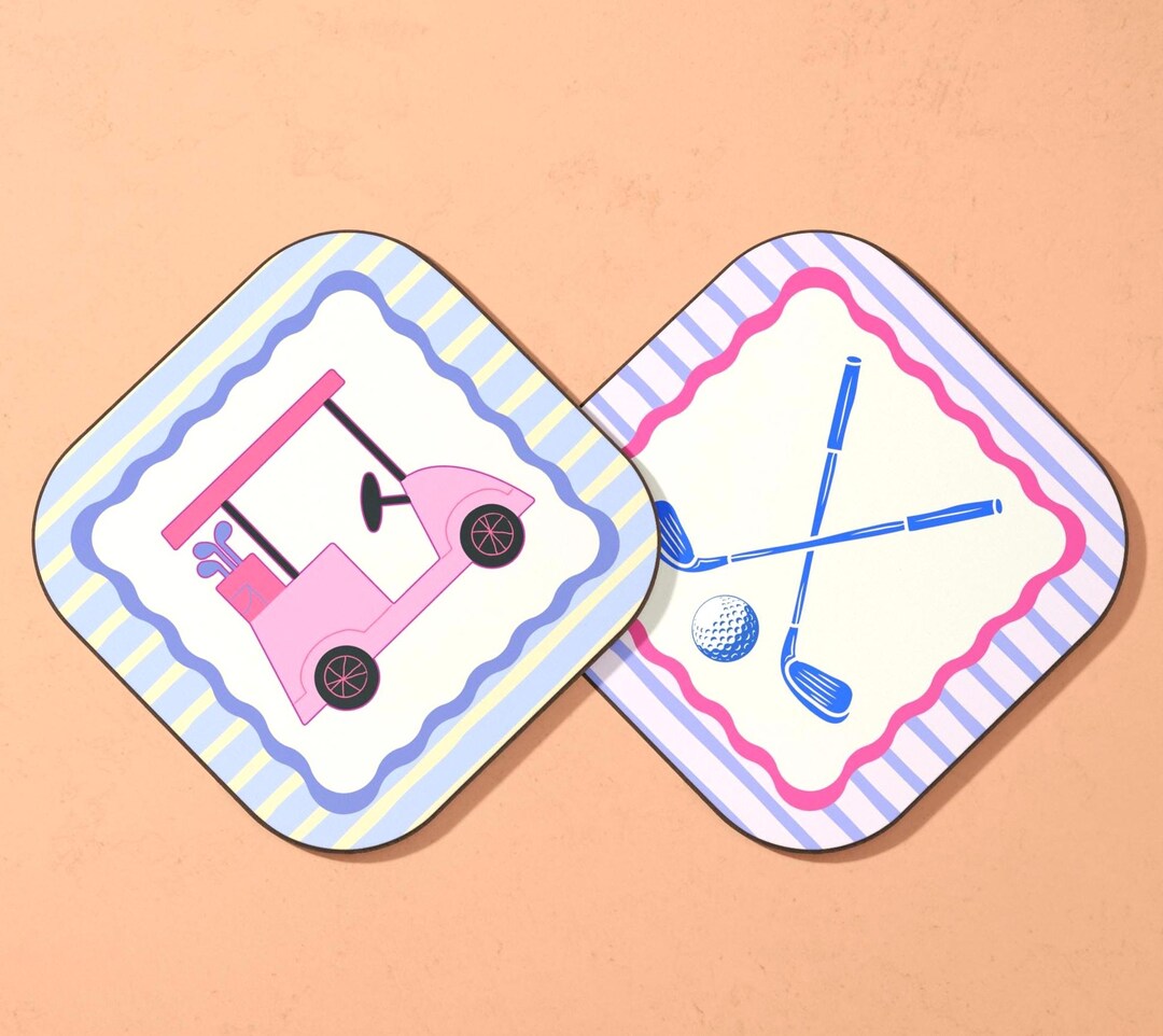 Golf Themed Coaster Bachelorette Drink Station Decor Bridal Shower ...