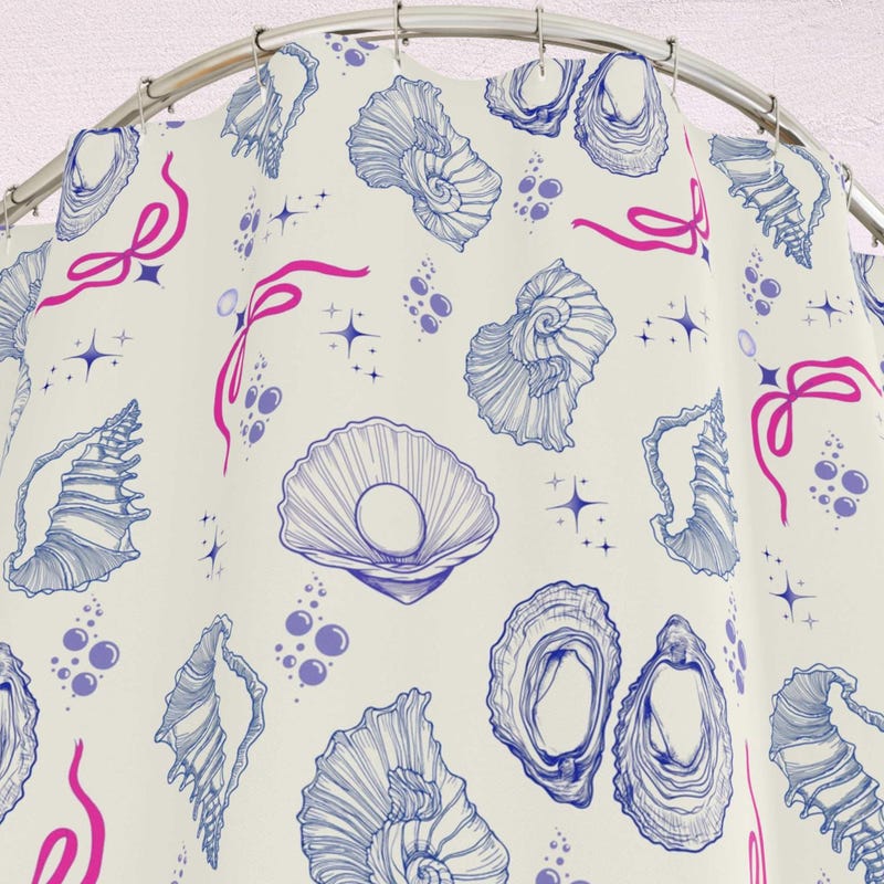 Sea Shell Shower Curtain - Etsy