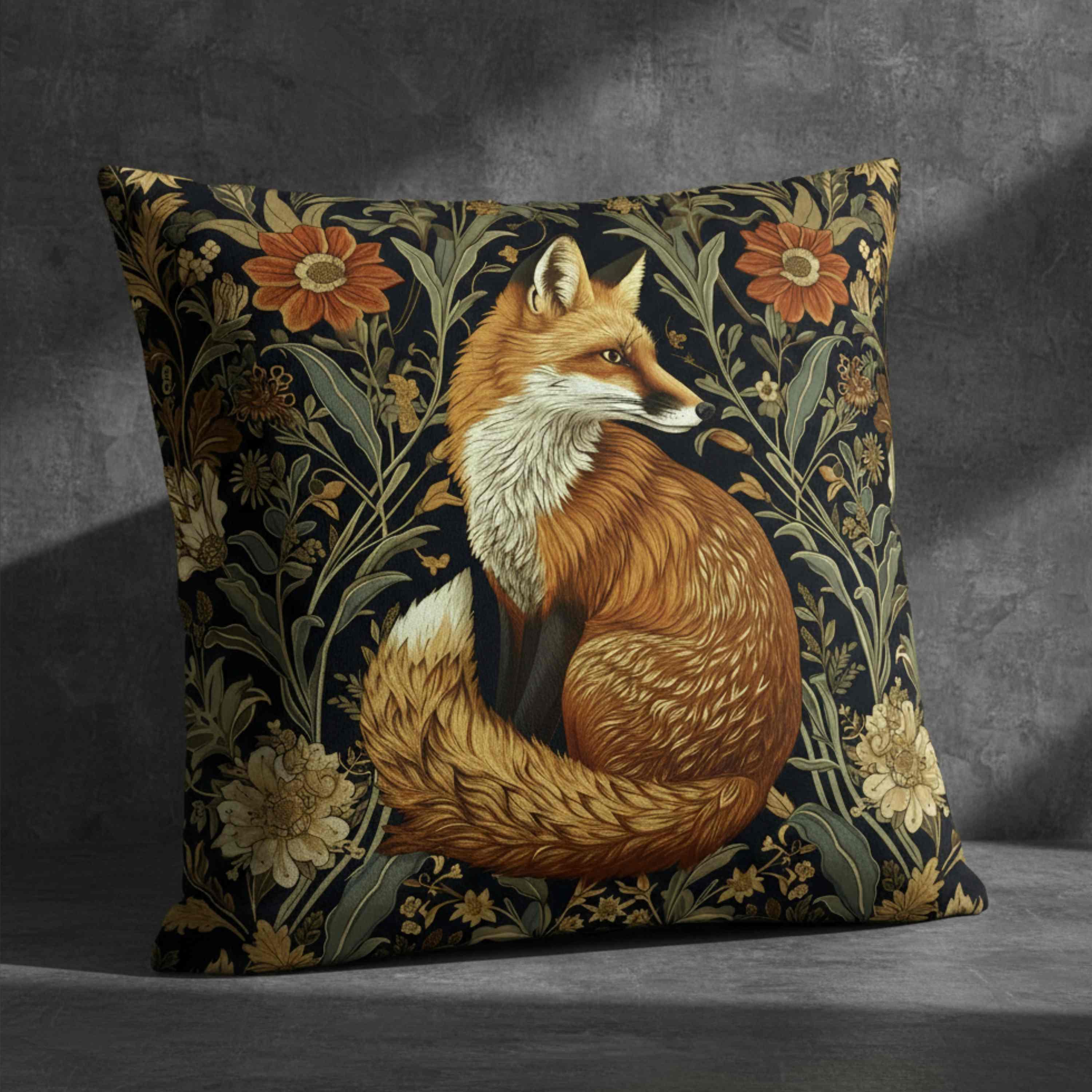 William Morris Throw Pillow Cover Morris Art Cushion Cover Fox Pillow ...