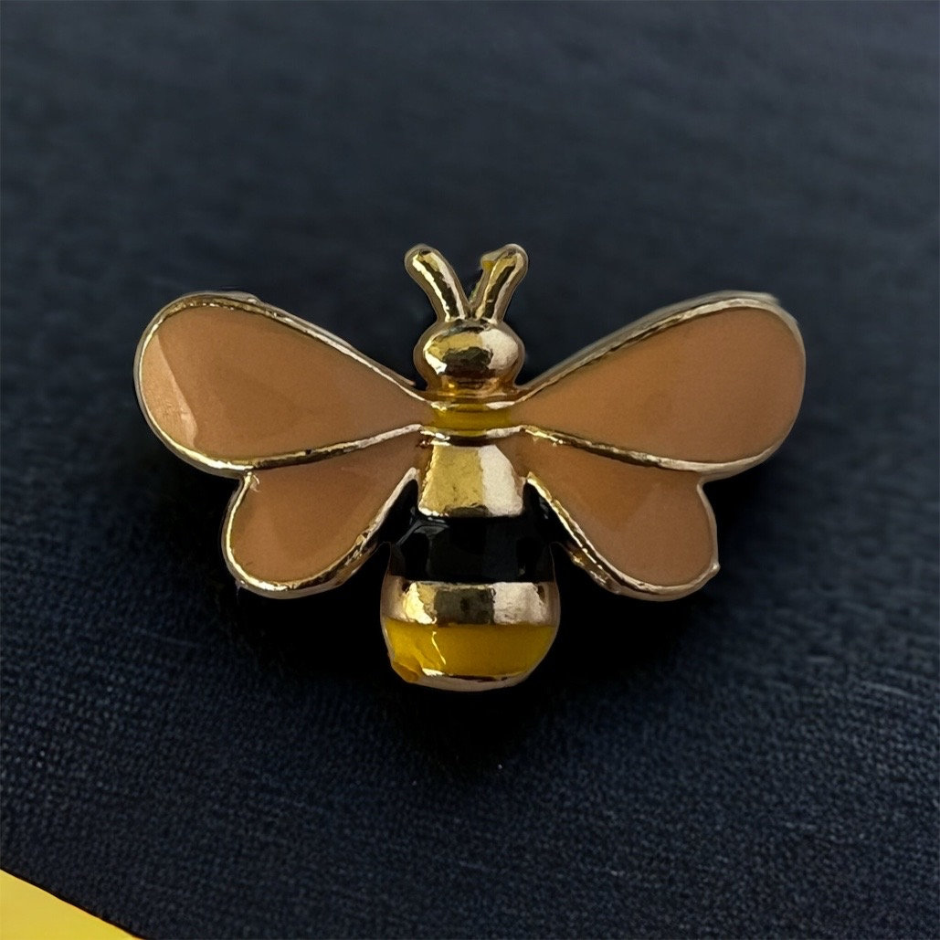 Buzzing Elegance: Golden Bee Pin - Unisex, Women's, Men's, Children's ...