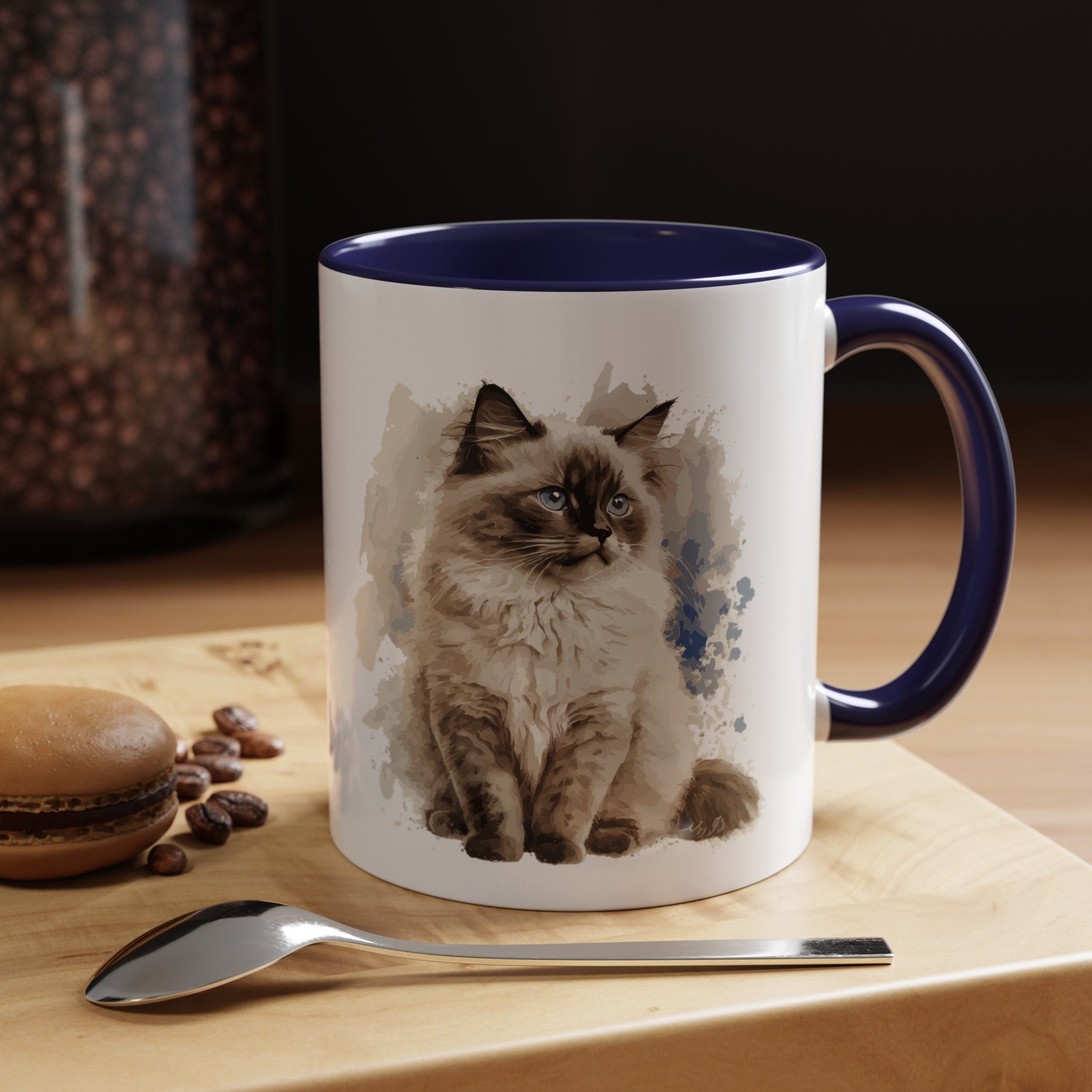 Ragdoll Kitten Coffee Mug Ragdoll Cat in Watercolour Art Mug Cat Lover ...