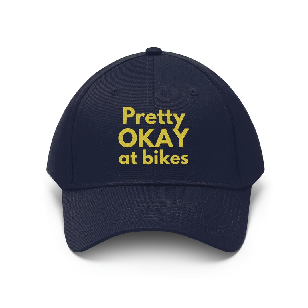 Pretty Okay at Bikes Cap Cycling Hat MTB or Mountain Bikes Funny Cap ...