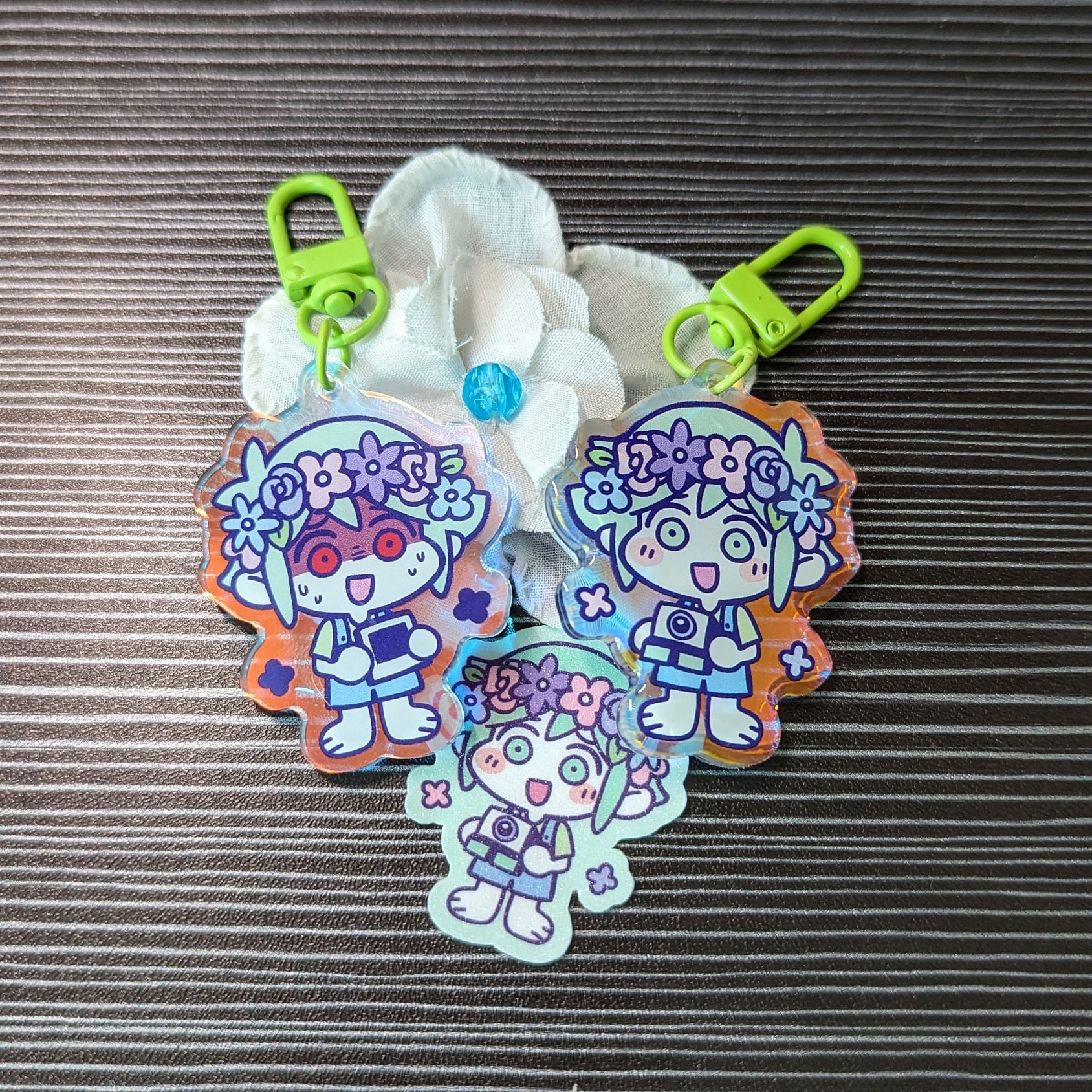 OMORI Rainbow Acrylic Epoxy Keychains OMORI, Aubrey, Kel, Hero, Mari ...