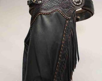 Simplicity Suede Chap Fringed Chap Custom Made Chap Hand Made Chap ...