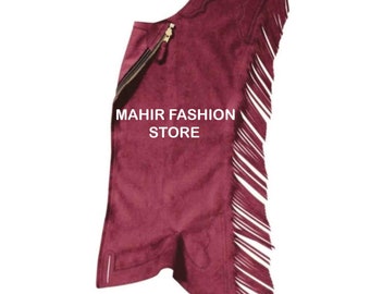 Simplicity Suede Chap Fringed Chap Custom Made Chap Hand Made Chap ...
