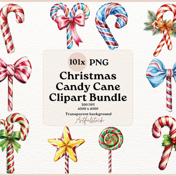Candy Cane Bow - Etsy
