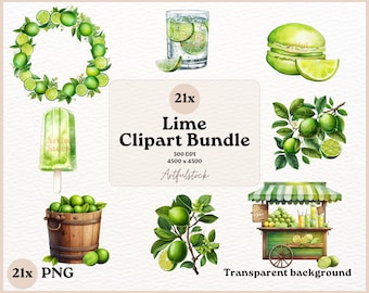 Lime Clipart, Watercolor Lime Clipart, Fruit Clip Art, Citrus Fruit ...