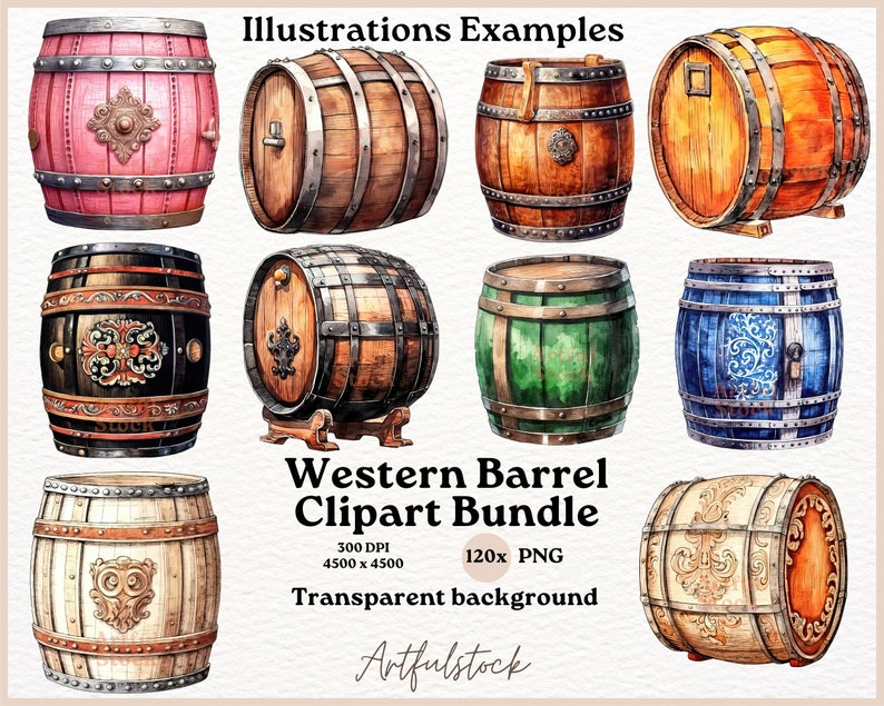 Western Barrel Clipart, Cowboy Clipart, Western Clipart PNG, Cowboy ...