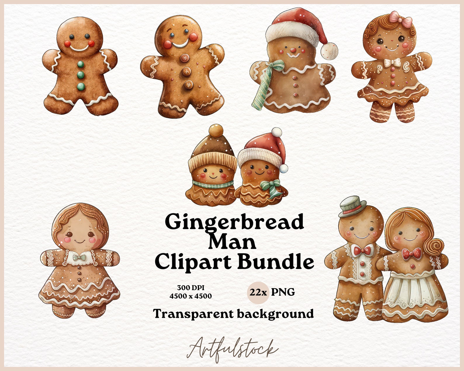 22 Gingerbread Man Clipart, Christmas Cookies, Christmas Clipart ...